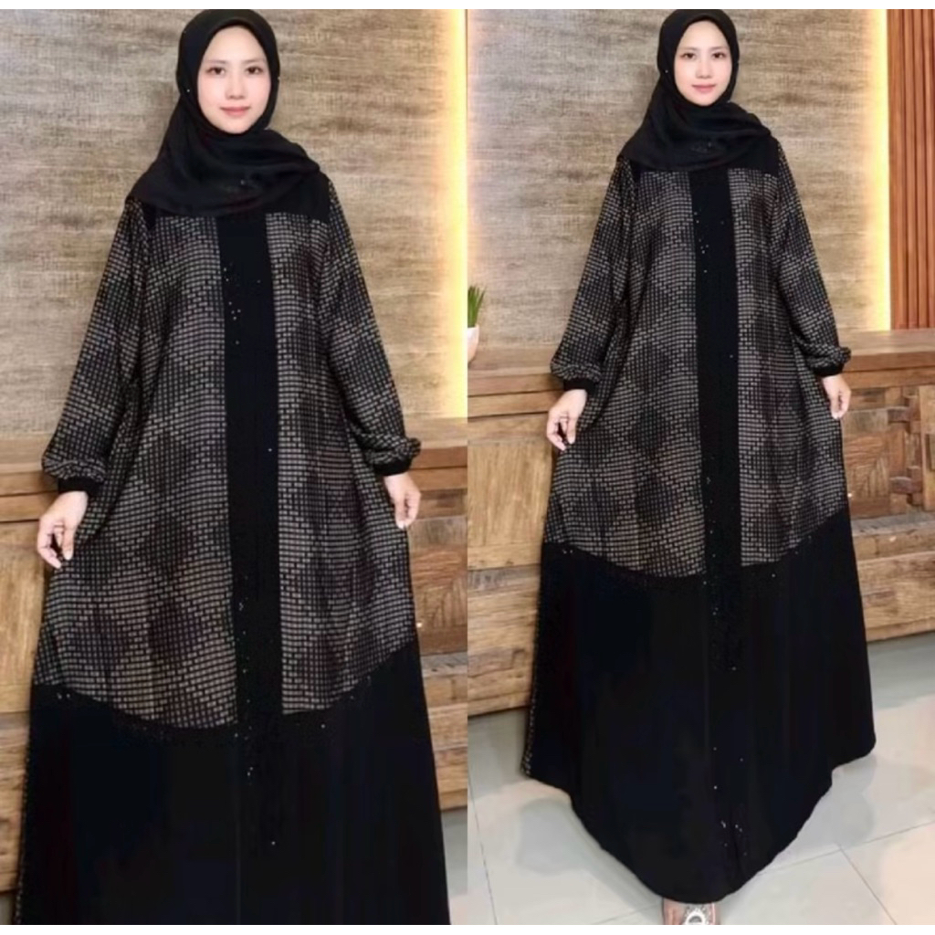 Jual ABAYA ELWAN MOTIF TERBARU ELWAN | Shopee Indonesia