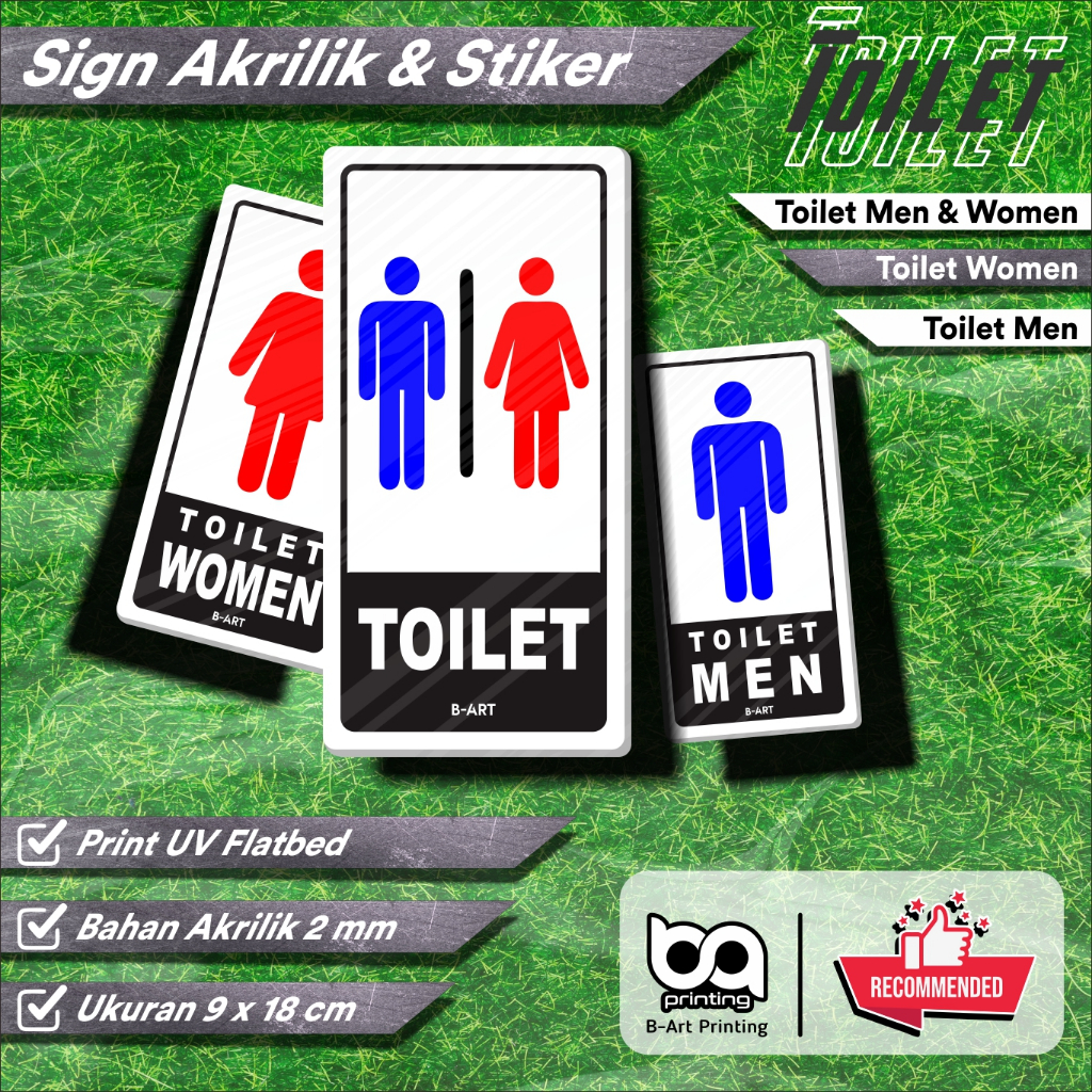 Jual Stiker Himbauan Stiker Sing Akrilik Toilet Man Woman Label Sign ...
