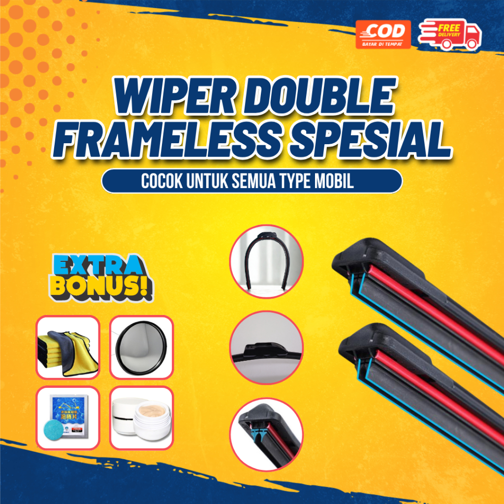 Jual Paket Hemat Wiper Dual+Pil Wiper+Obat Jamur+Lap Microfiber+Spion ...