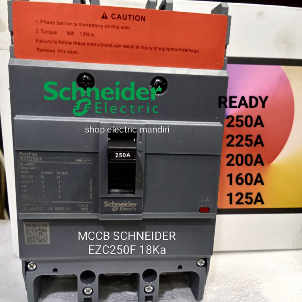Jual mccb circuit breaker 3p ezc250f ezc 250f 200a Schneider original ...