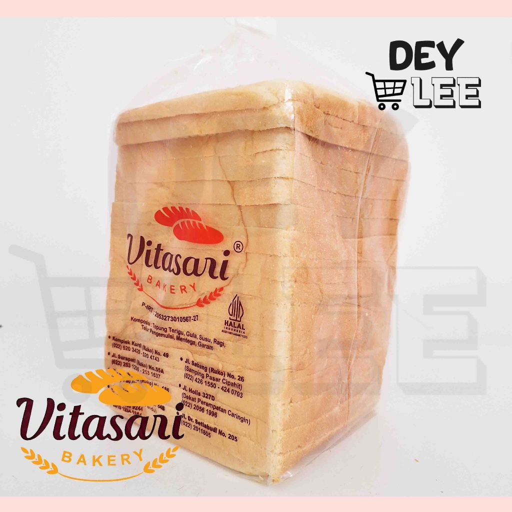 Jual VITASARI Roti Tawar Besar 1 pak isi 17 lembar Fresh Halal Bandung ...
