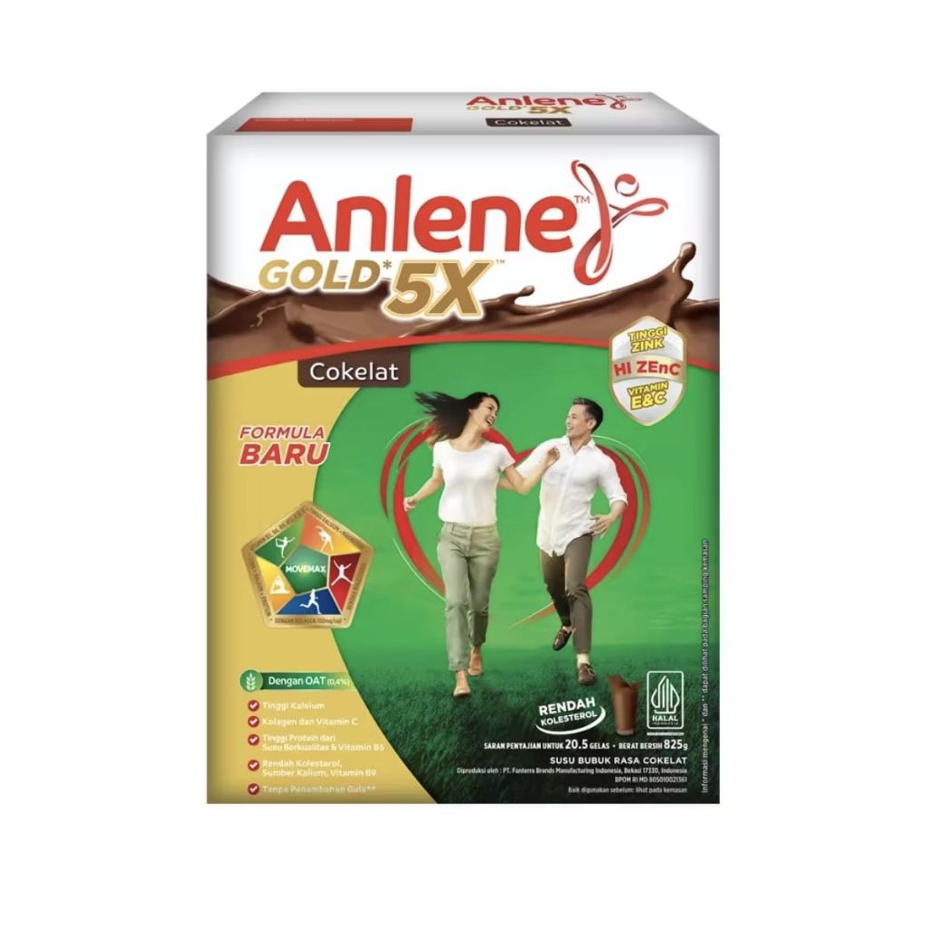 Jual Anlene Gold 5x Susu Bubuk Dewasa Cokelat 825gr | Shopee Indonesia
