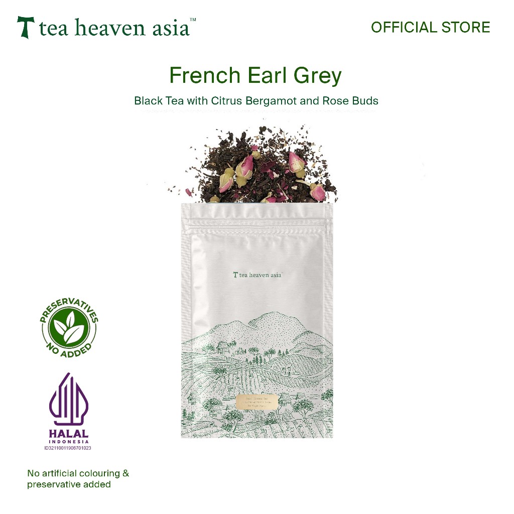 Jual Tea Heaven French Earl Grey Rose Artisan Tea 40gr | Shopee Indonesia