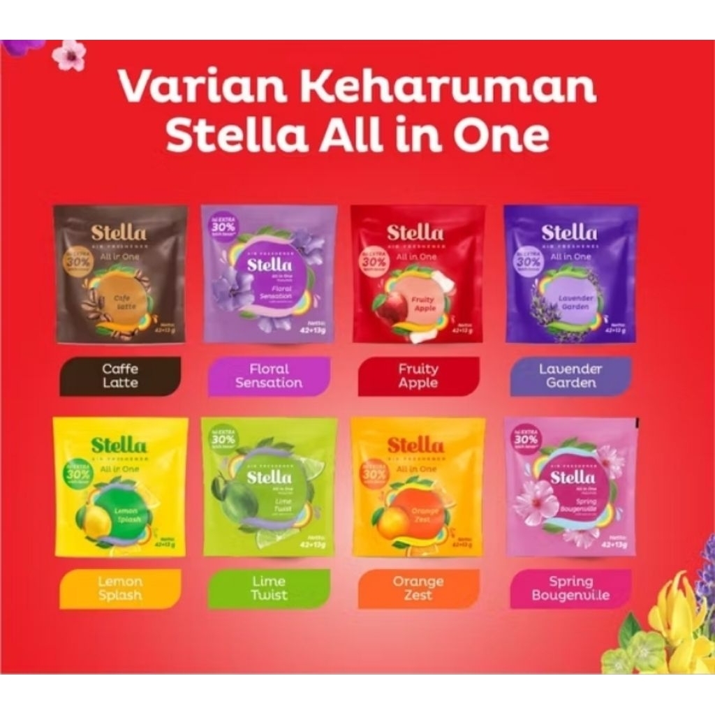 Jual Stella all in one 42+13 gr air freshener pengharum ruangan mobil ...