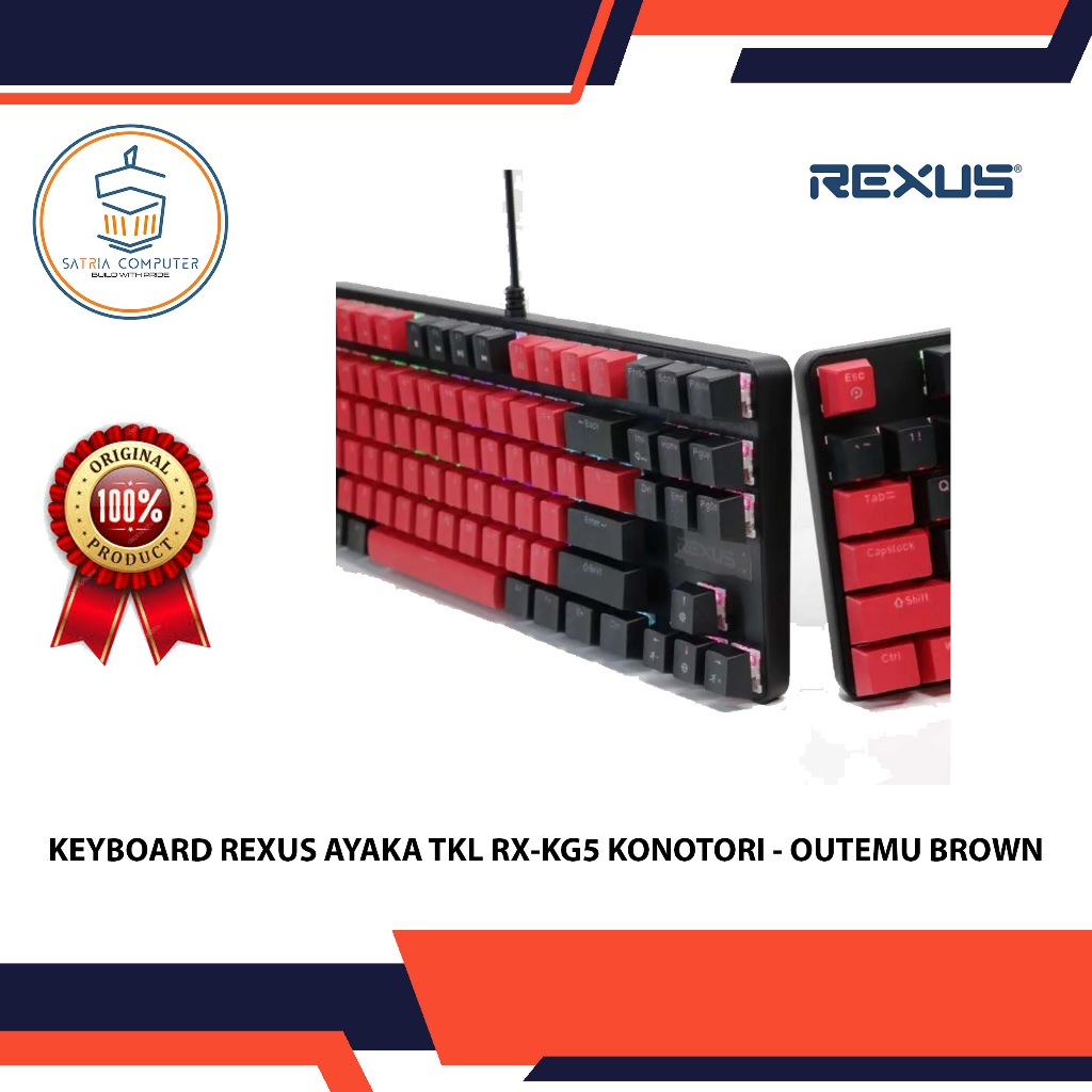 Jual KEYBOARD REXUS AYAKA TKL RX-KG5 KONOTORI - OUTEMU BROWN | Shopee ...