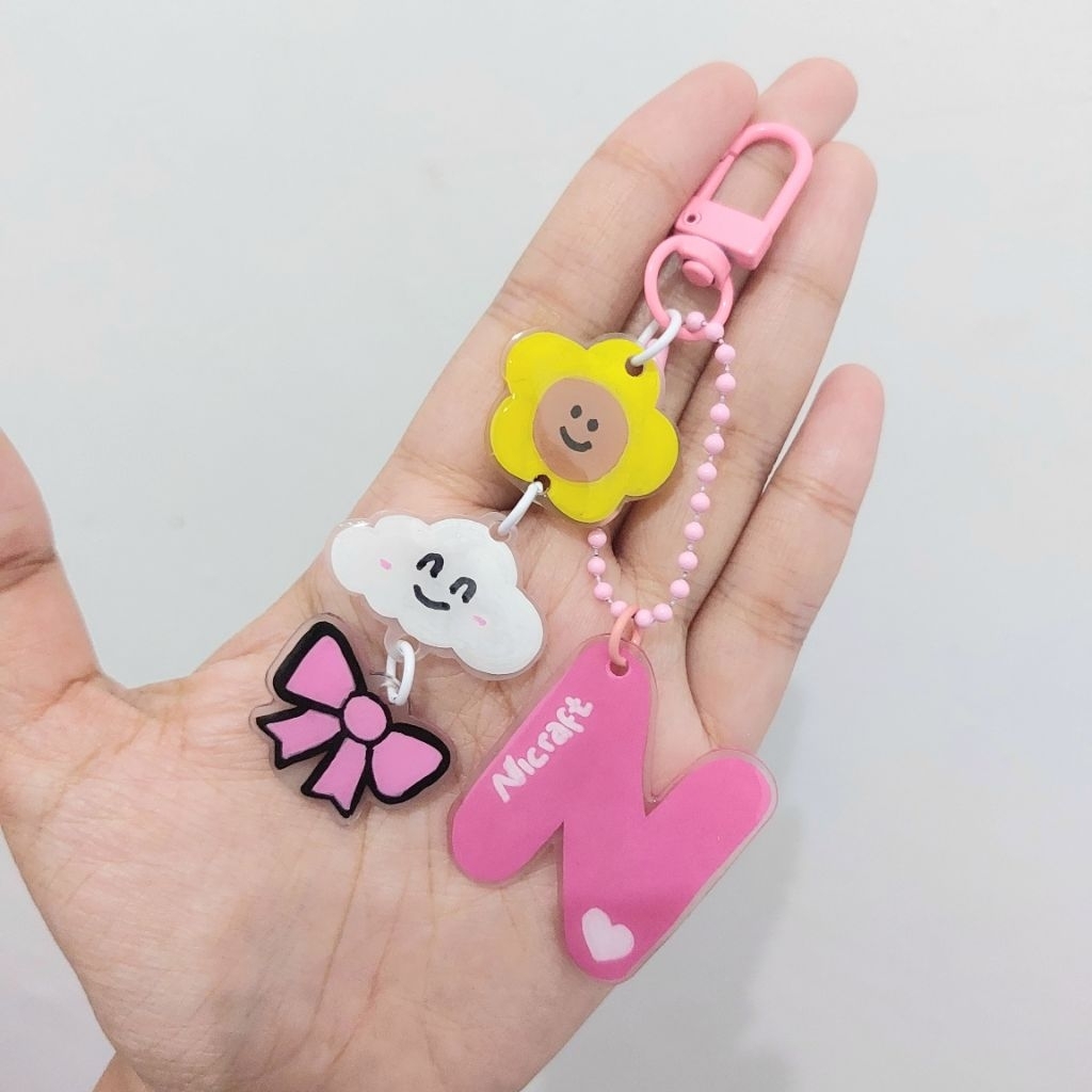 Jual bag charm | bag charm huruf | bag charm alphabet | bag charm nama ...