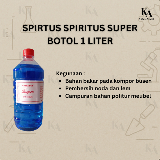 Jual SPIRTUS SPIRITUS SUPER BOTOL 1 LITER CAP CROWN | Shopee Indonesia