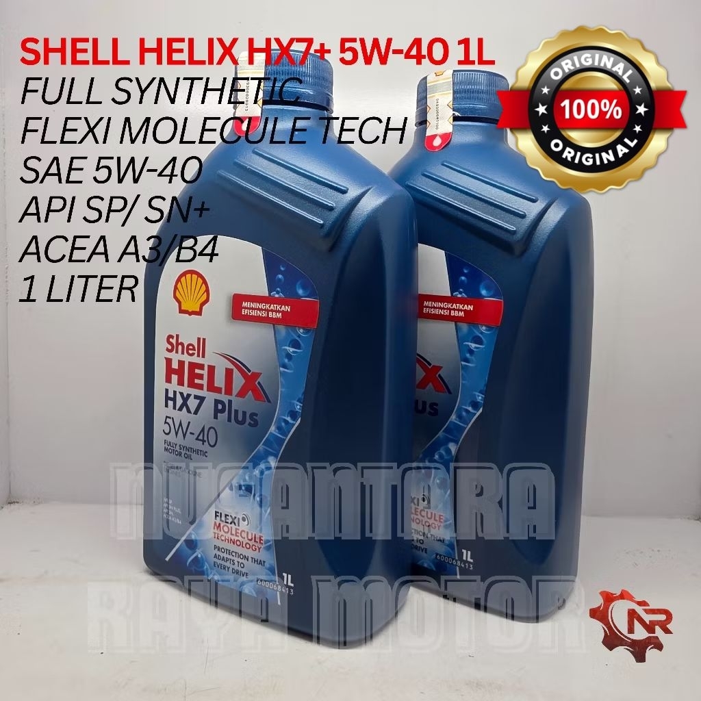 Jual SHELL HELIX HX7 PLUS 5W-40 1L - Oli Mesin Mobil Bensin/ Diesel ...