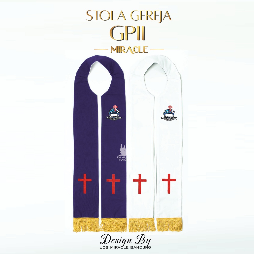 Jual Gereja Presbiterian Injili Indonesia/GPII - Stola Merah Putih ...