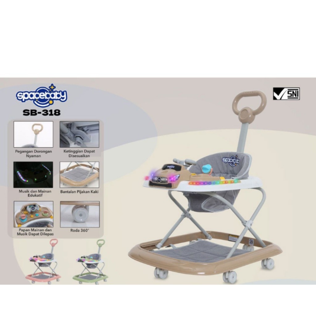Jual Space Baby Baby Walker 318 / Apolo Bayi / Baby Walker | Shopee ...