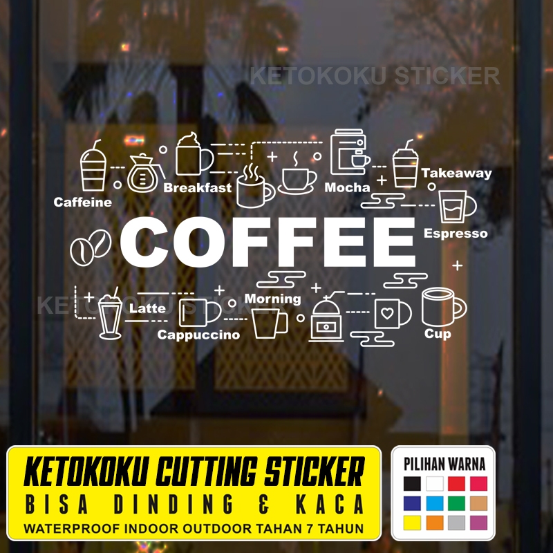 Jual Stiker Cafe Kaca dan Dinding Cutting Sticker Produk Kopi Coffee ...