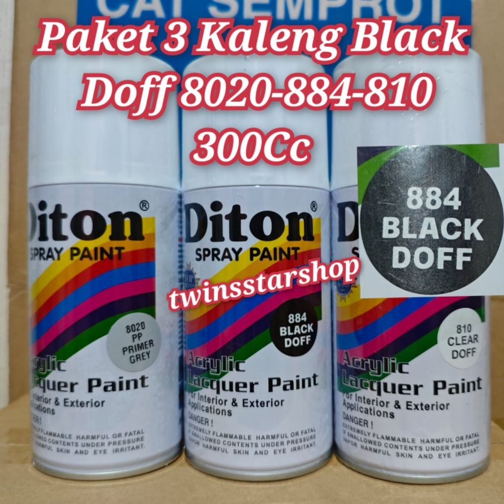 Jual Pilok Pylox Cat Diton Paket 3 Kaleng Hitam Black Doff 884 Epoxy ...