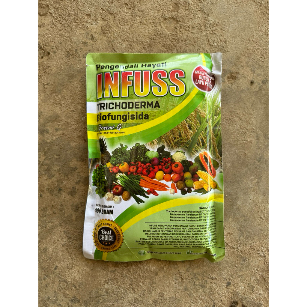 Jual Tricoderma Biofungisida Infus 500 gram Anti Layu Dan busuk Batang ...
