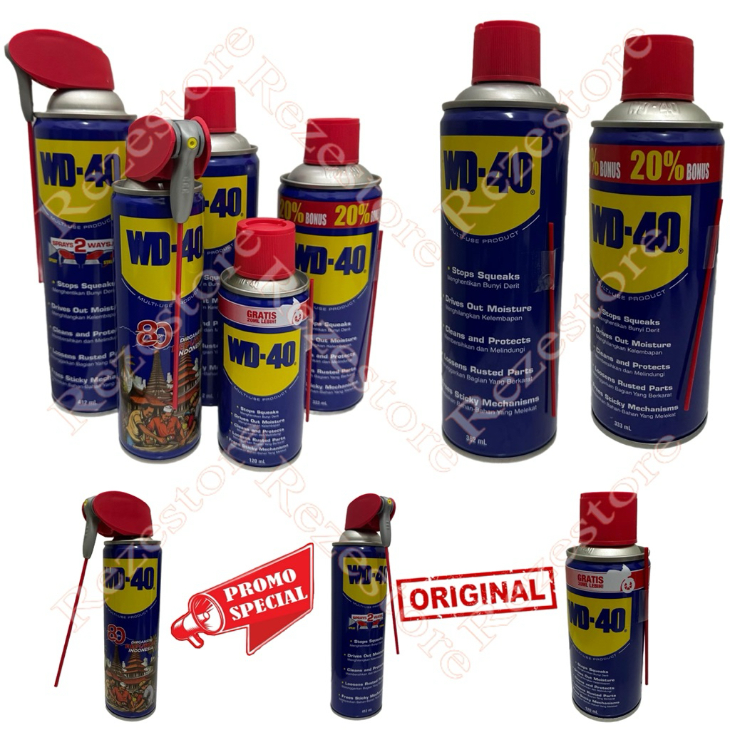 Jual WD 40 WD40 PELUMAS ANTI KARAT 120ml 220ml 333ml 382ml 412ml minyak gemuk pembersih debu wd ...
