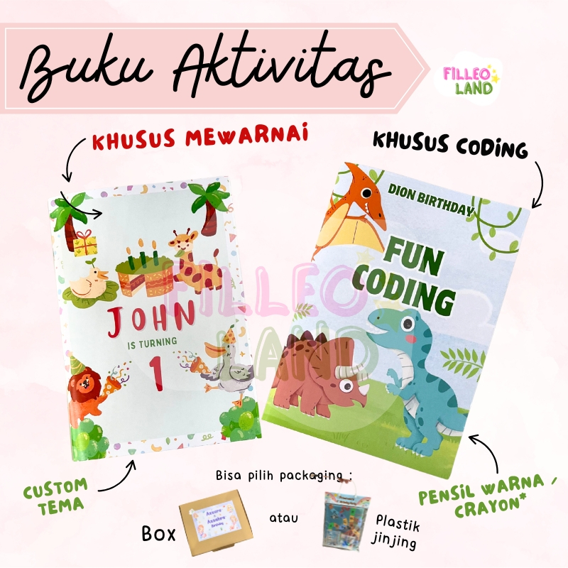 Jual Buku Aktivitas Mewarnai - Buku Koding for Hampers Book Activities ...