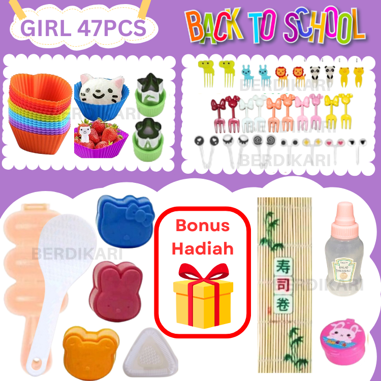 Jual Berdikari Paket alat bento bekal sekolah makan anak lucu boy girl ...