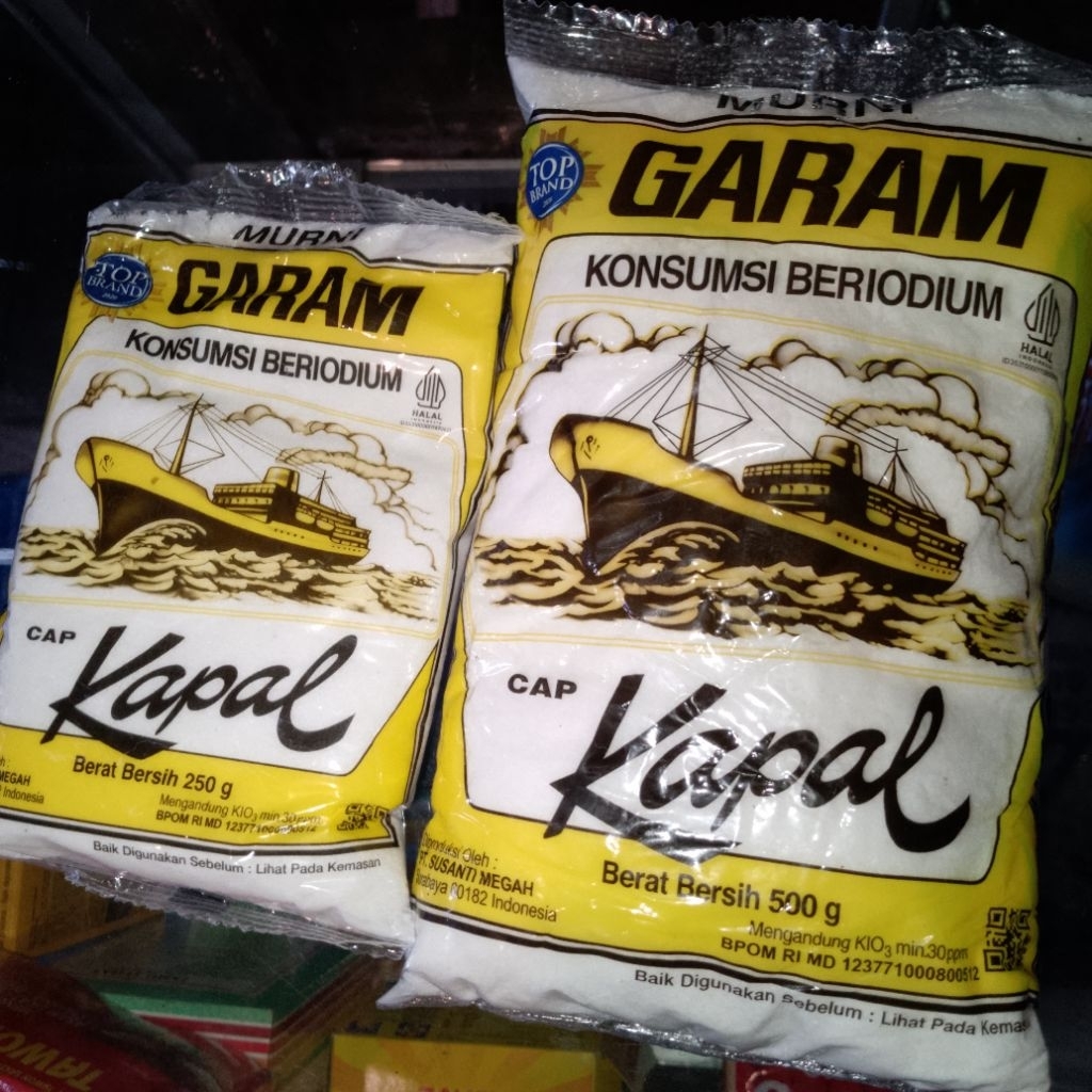 Jual GARAM DAPUR CAP KAPAL /garam 500g/garam 250g | Shopee Indonesia