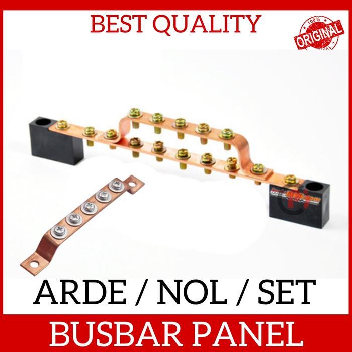 Jual Busbar TEMBAGA Terminal Netral Nol / Arde Ground / Set Untuk Panel ...