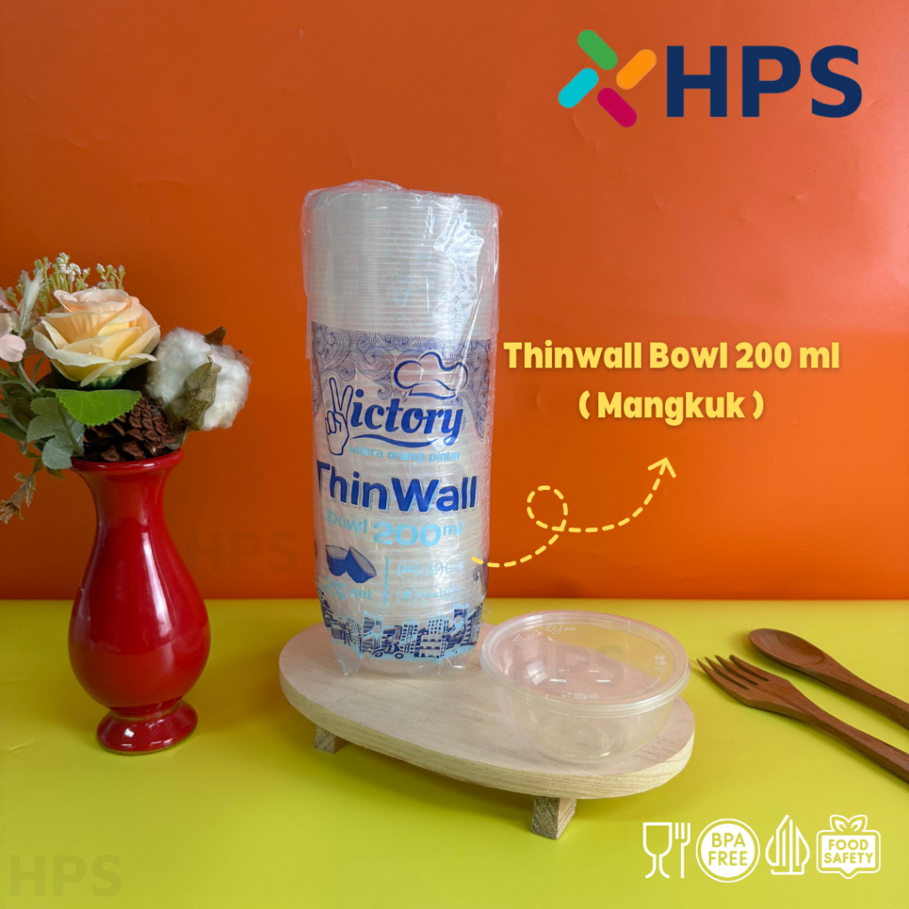 Jual Thinwall BOWL 200 ml MANGKUK BULAT Plastik Take Away Bowl Bulat ...