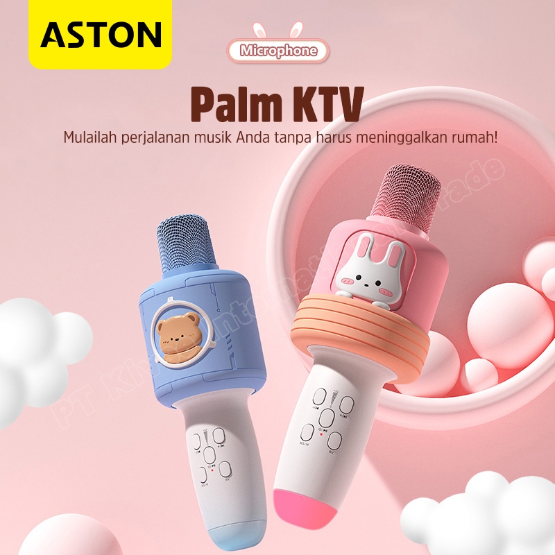 Jual ASTON Mic Wireless Bluetooth 5.3 AT-US50 Microphone Anak Pink Cute ...