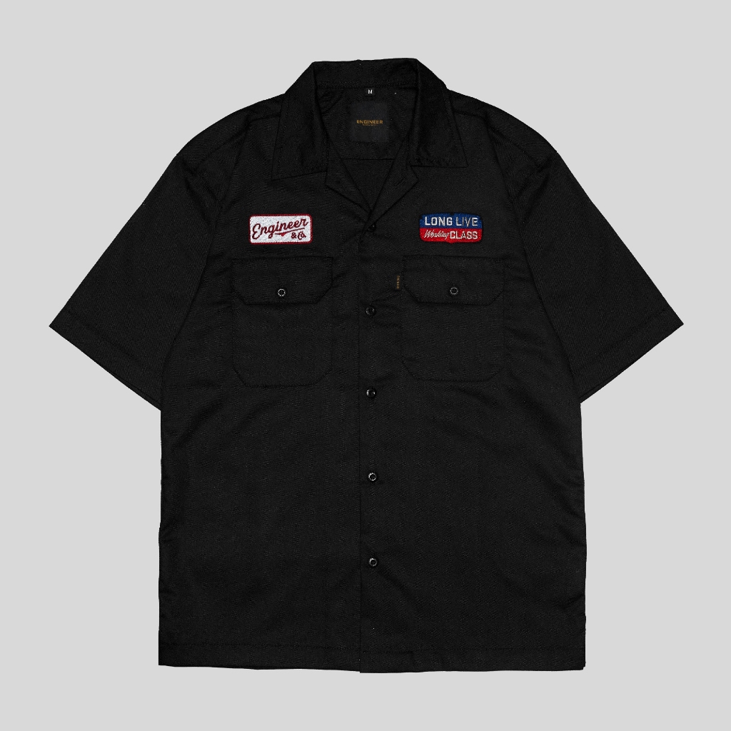 Jual Engineer Workwear - Sparkline/Boxy Workshirt Black Electrical Engr ...