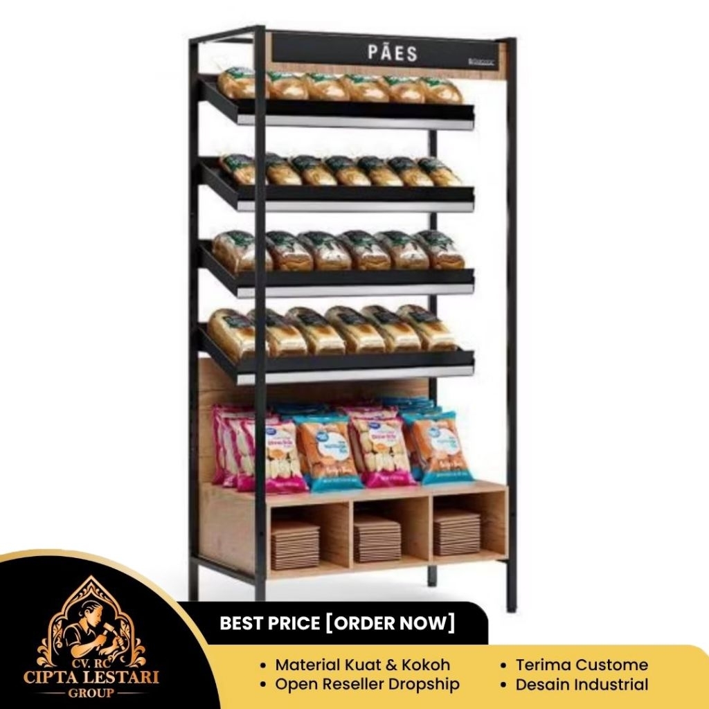 Jual Rak Display Toko Roti | Rak Untuk Roti | Shopee Indonesia