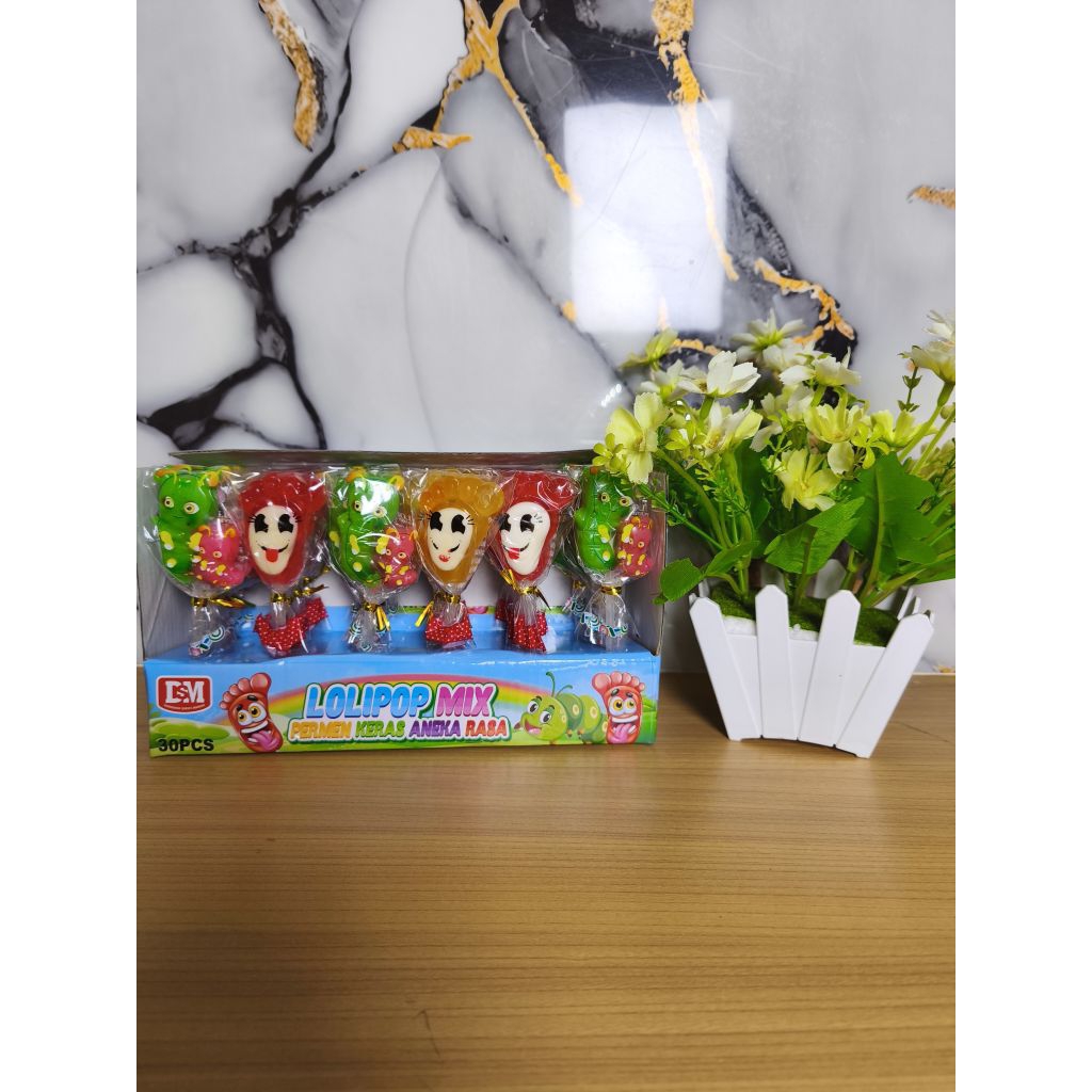 Jual PERMEN LOLIPOP KARAKTER MIX ISI 30 PCS | Shopee Indonesia