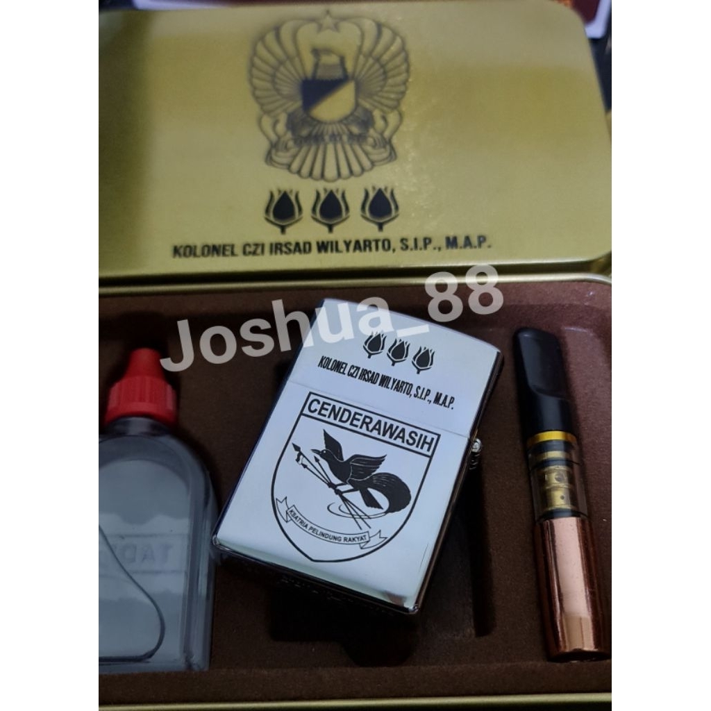 Jual Zippo Custom Korek Api Custom Ukir Logo CENDERAWASIH Paket Bisa ...
