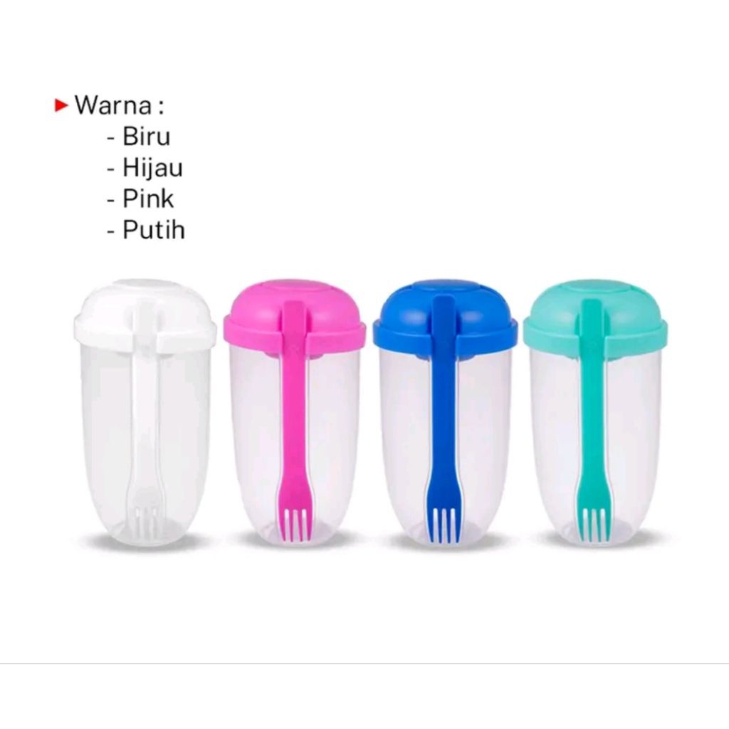 Jual BOTOL SALAD 1000 ml DENGAN SENDOK GARPU | Shopee Indonesia