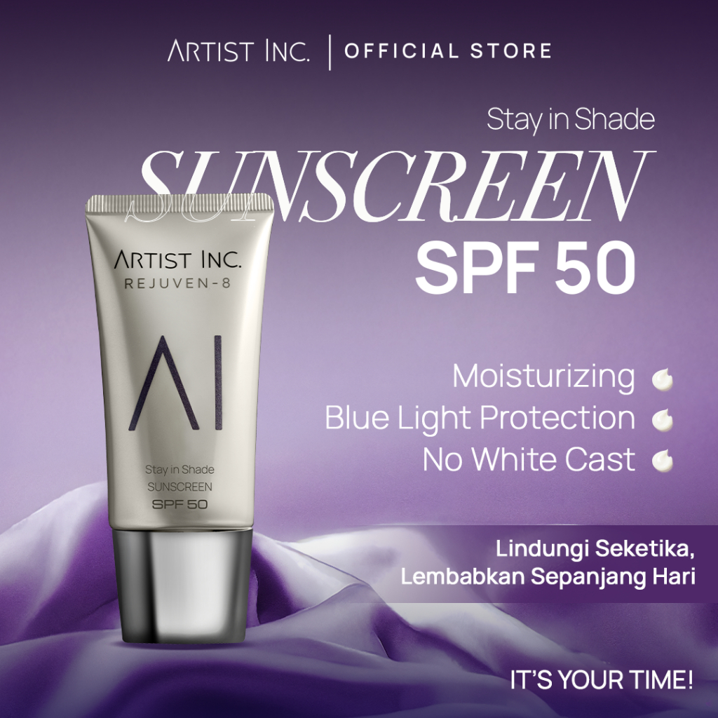 Jual [EXCLUSIVE LAUNCH] ARTIST INC. REJUVEN-8 Sunscreen SPF 50 – Stay ...