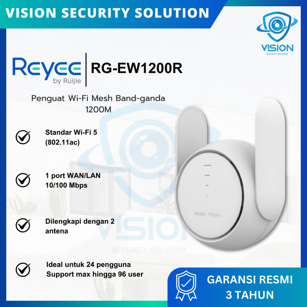 Jual Ruijie Reyee RG-EW1200R 1200M Dual Band Mesh WiFi Extender ...