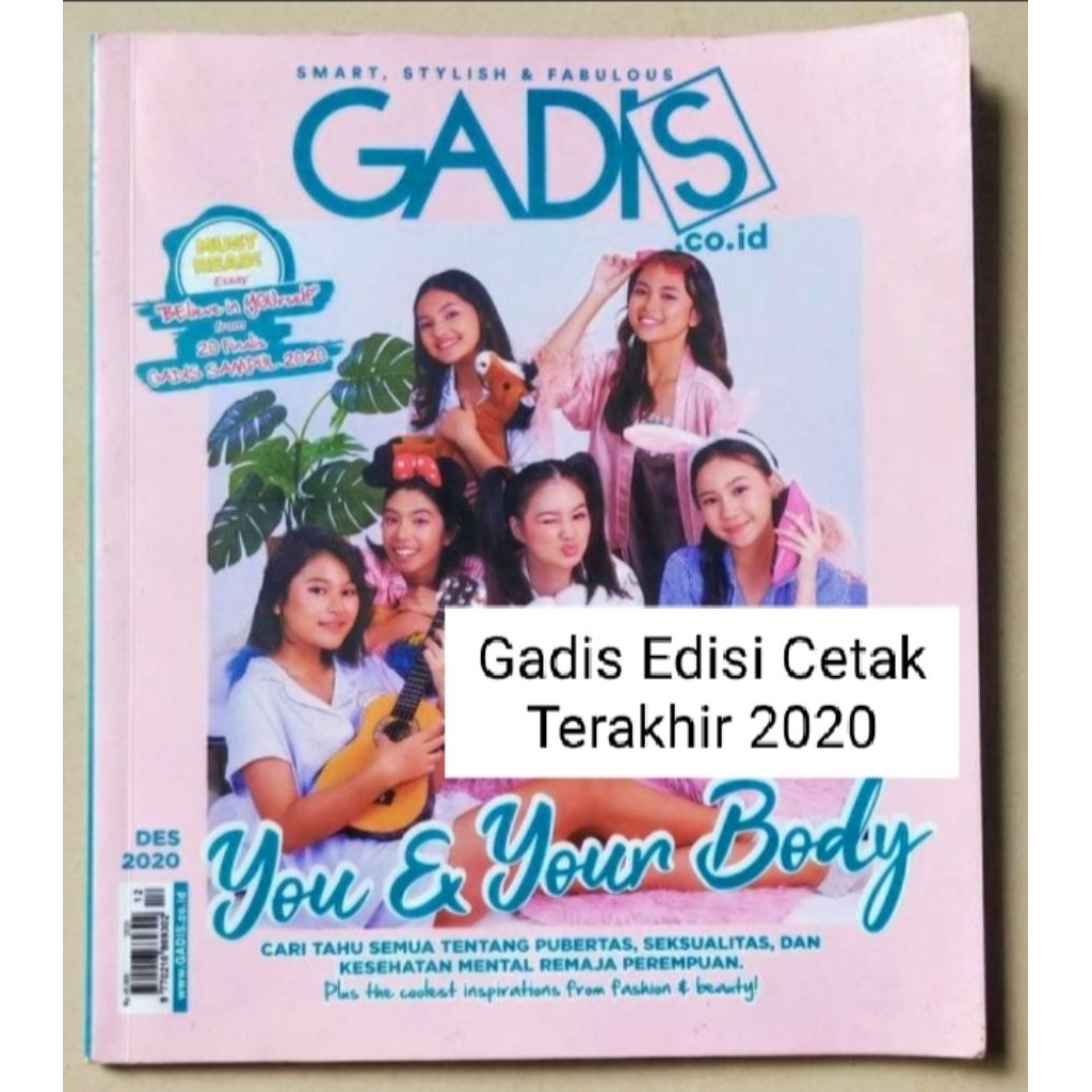 Jual Majalah Gadis Edisi Terakhir (versi cetak) Desember 2020 : You and Your Body - 20 Finalis ...