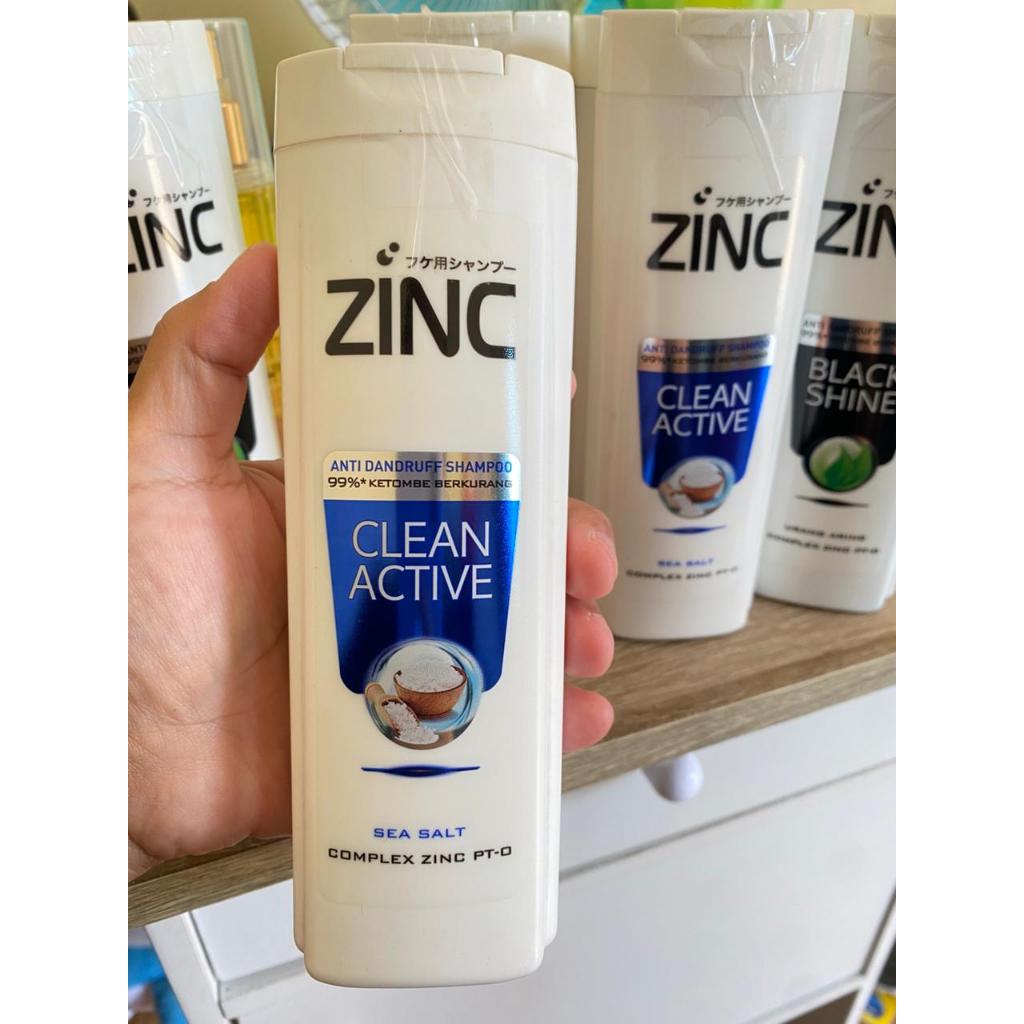 Jual ZINC SHAMPOO BIRU CLEAN & ACTIVE 170ML SHAMPO ZINC BOTOL NEW ...