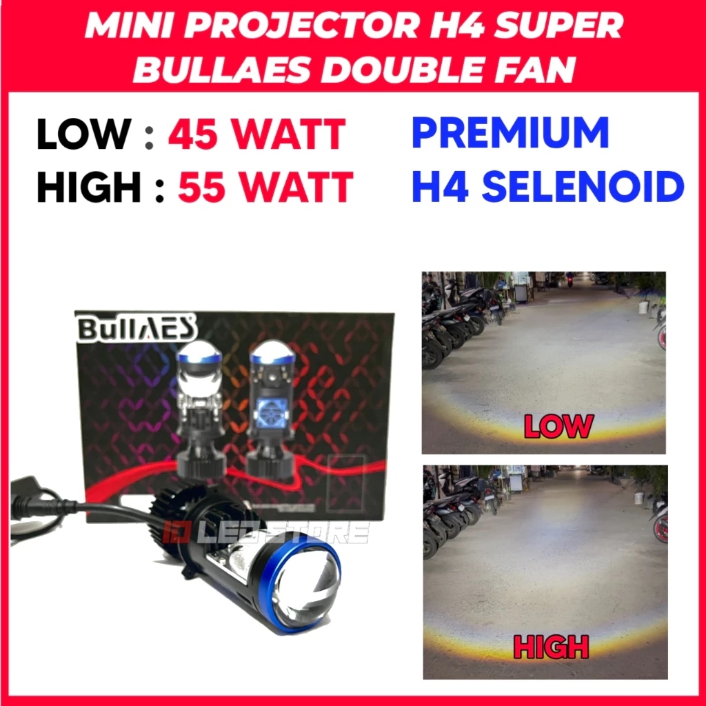 Jual Bilens LED Projector Lens Biled AES H4 Super Bullaes Double ...