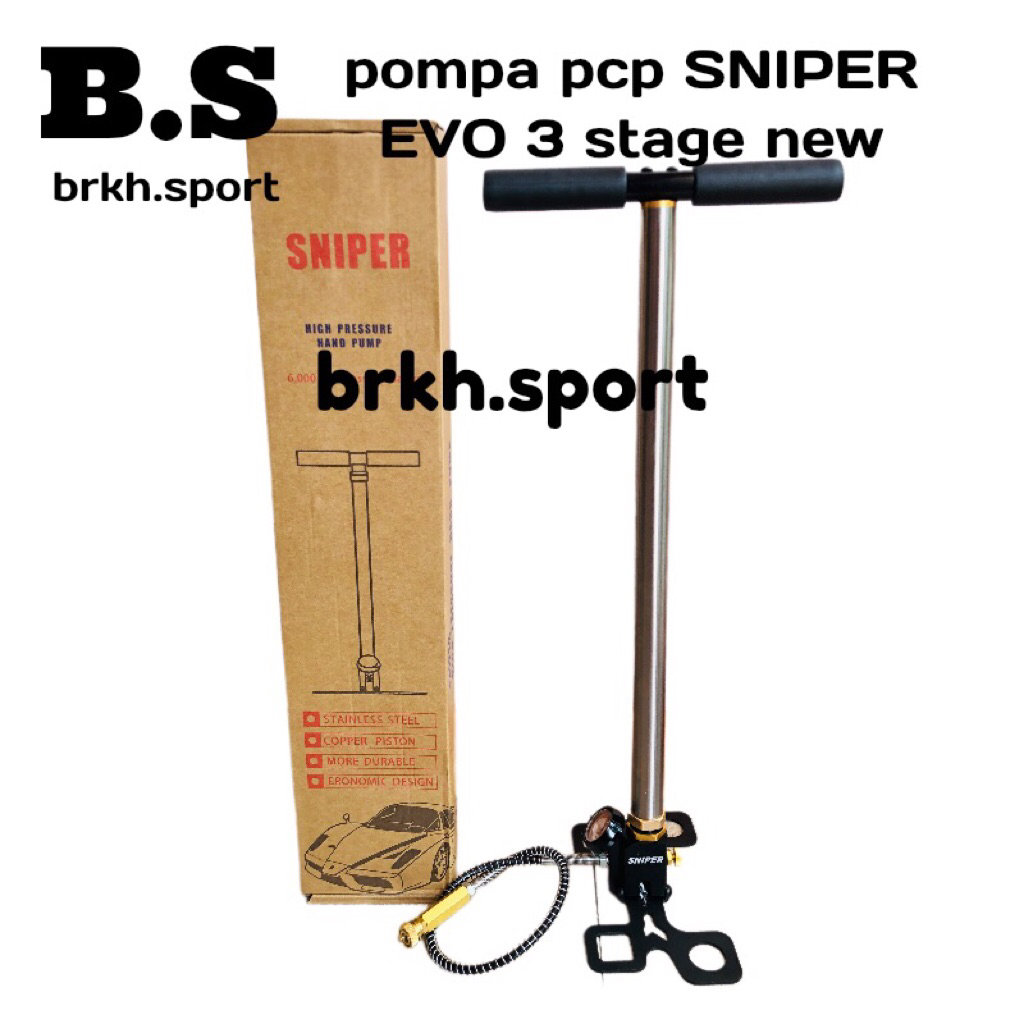 Jual Pompa Pcp 6000 psi 3 stage SNIPER NEW kaki lipat 100% import, Pompa Pcp 3 Stage kaki lipat ...
