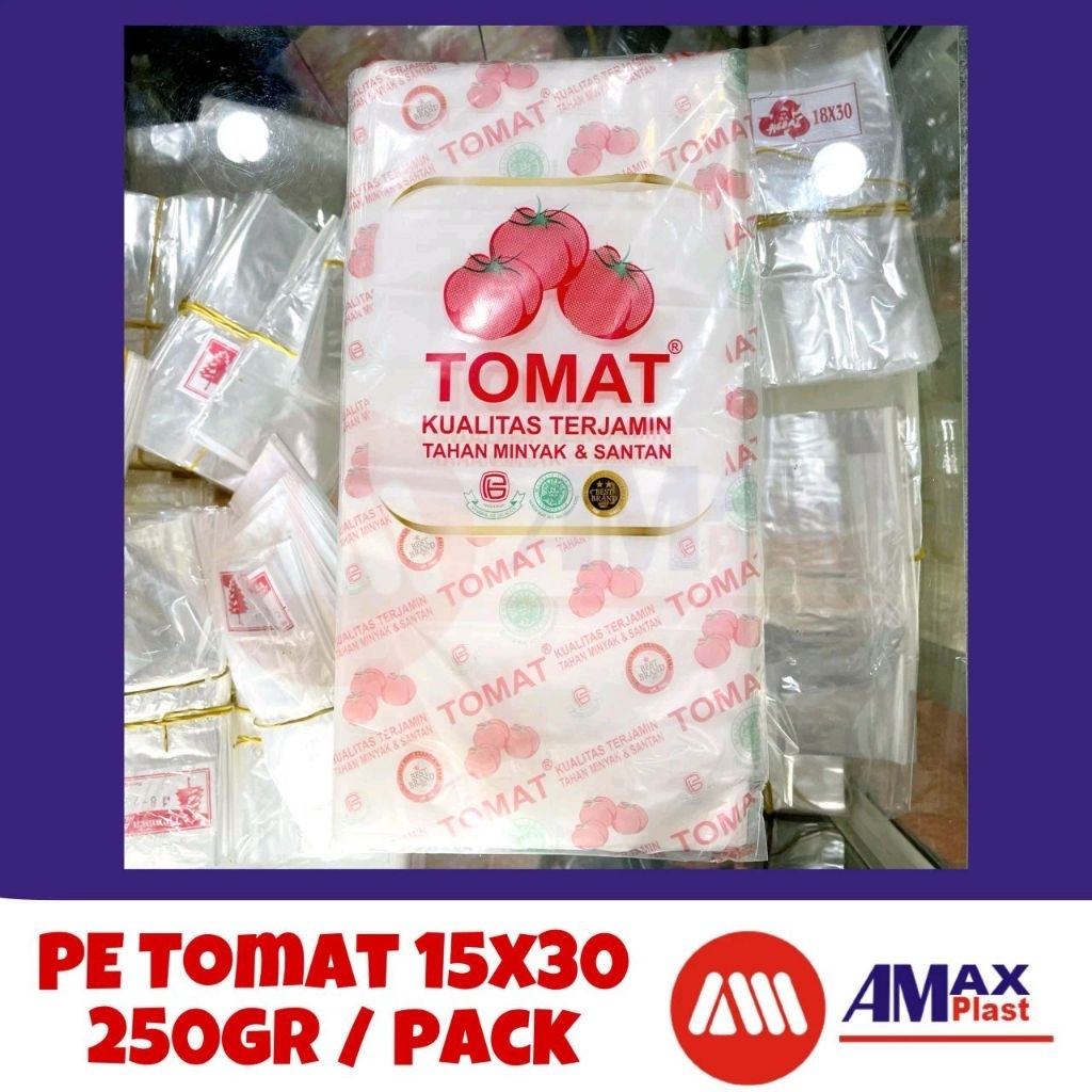 Jual Plastik PE Tomat 15x30 ukuran 1 kg Merk Tomat Berat 250 Gram ...