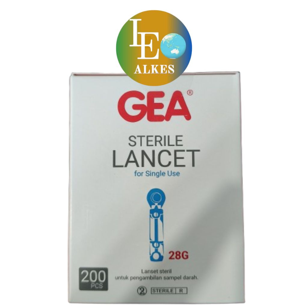 Jual GEA Blood Lancet 28G isi 200 Pcs Lanset Jarum bekam | Shopee Indonesia