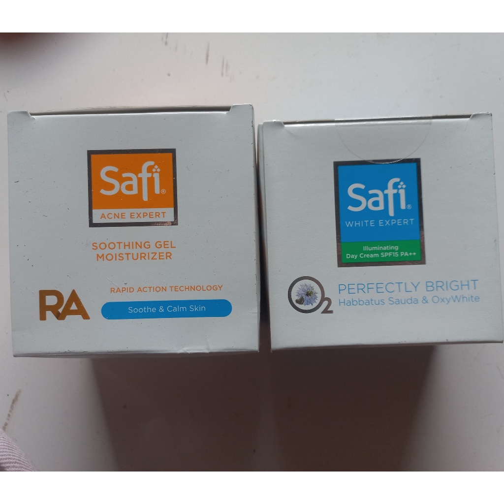 Jual SAFI Day cream 25g, spf15 PA++/Moisturizer gel 45g | Shopee Indonesia