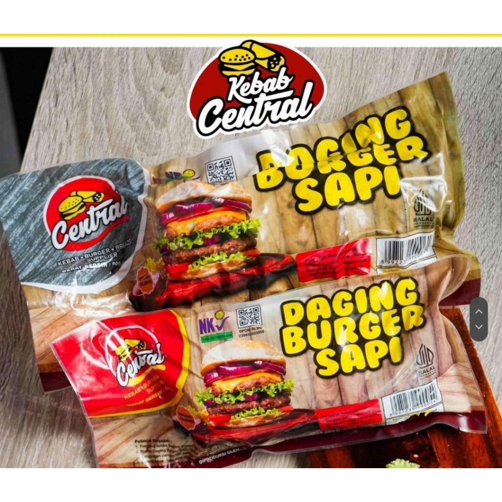 Jual Daging Burger Sapi Beef Patties Grill Panggang Central isi 10 ...