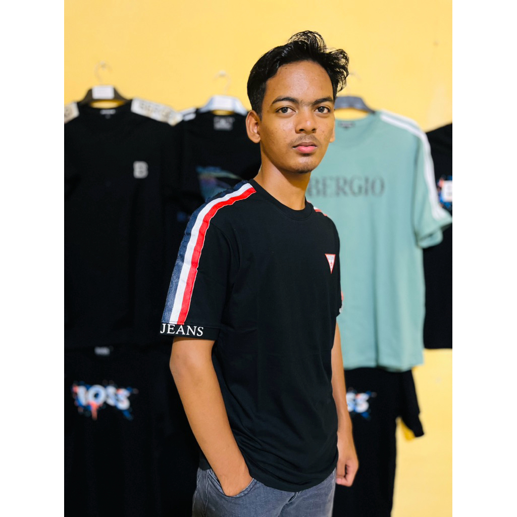 Jual Baju Kaos GS Lis bahu Model Terbaru Bahan premium FULL CATTON ...