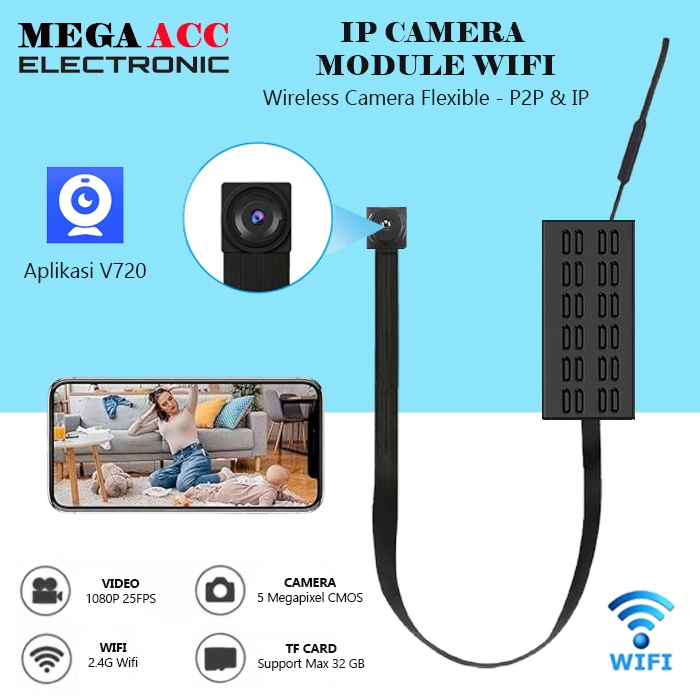 Jual Module DIY Ip Camera Wireless Ultra Small Mini WIFI FHD 1080P ...
