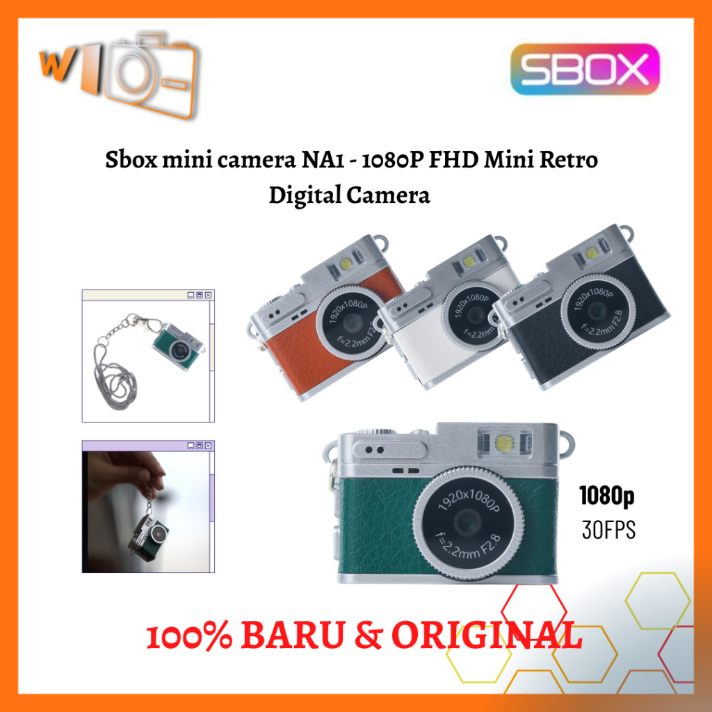 Jual SBOX MINI NA1 camera Mini Keychain Camera - 1080P FHD Mini Retro ...