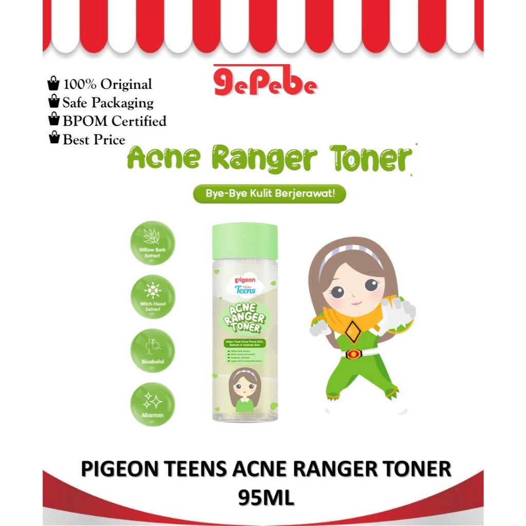 Jual Pigeon Teens Acne Ranger Toner 95ml | Shopee Indonesia