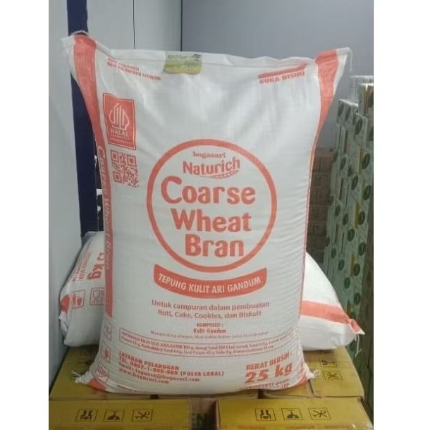Jual Bogasari Naturich Coarse Wheat Bran Tepung Kulit Ari Gandum 25kg ...