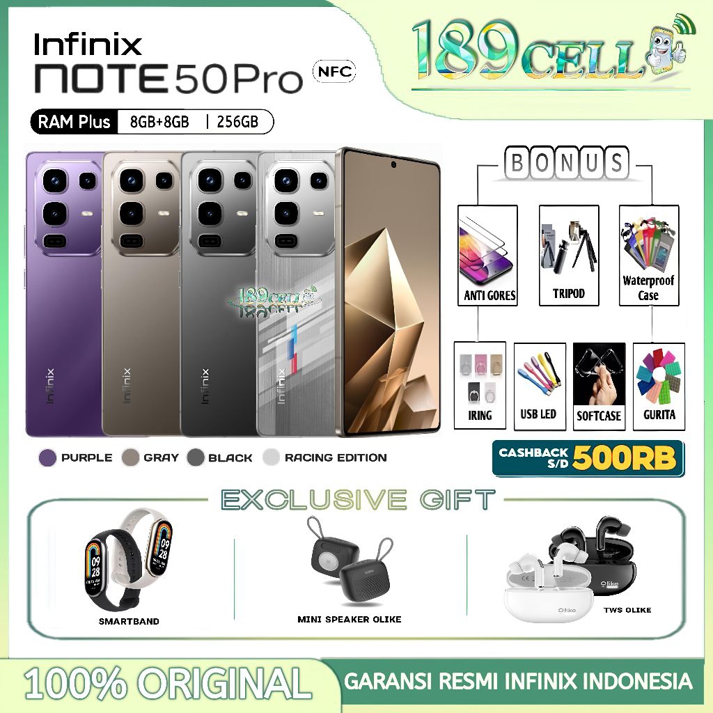 Jual INFINIX NOTE 50 Pro NFC RAM 8/256GB - Note50 Pro - Note50Pro GARANSI RESMI INFINIX ...