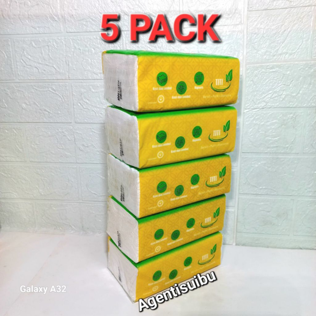 Jual paket 5 pack) TITI Facial Tissue isi 180 Helai, Tisu Murah Titi ...