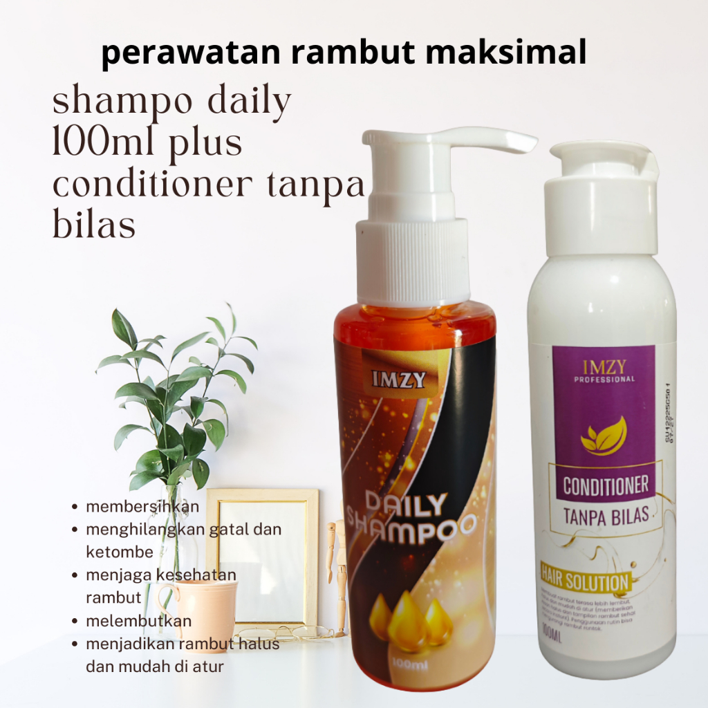 Jual PAKET TRAVEL SIZE conditioner tanpa bilas plus shampo daily BPOM ...