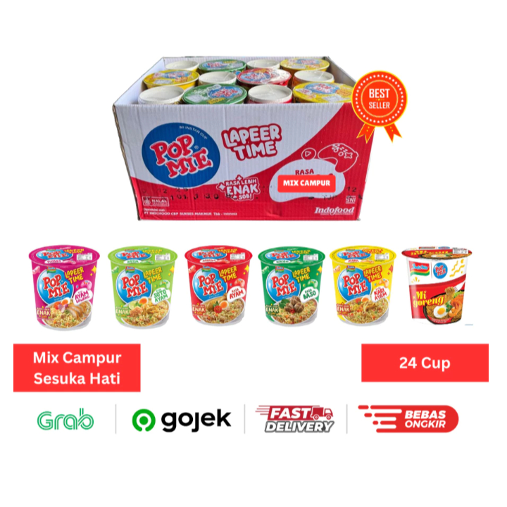 Jual POP MIE JUMBO 1 DUS - 24PCS x 75GR | Shopee Indonesia