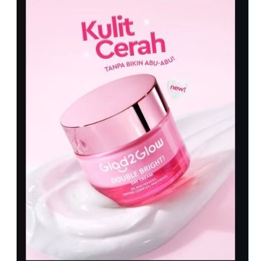 Jual Double Bright Day Cream glad2glow,g2g | Shopee Indonesia