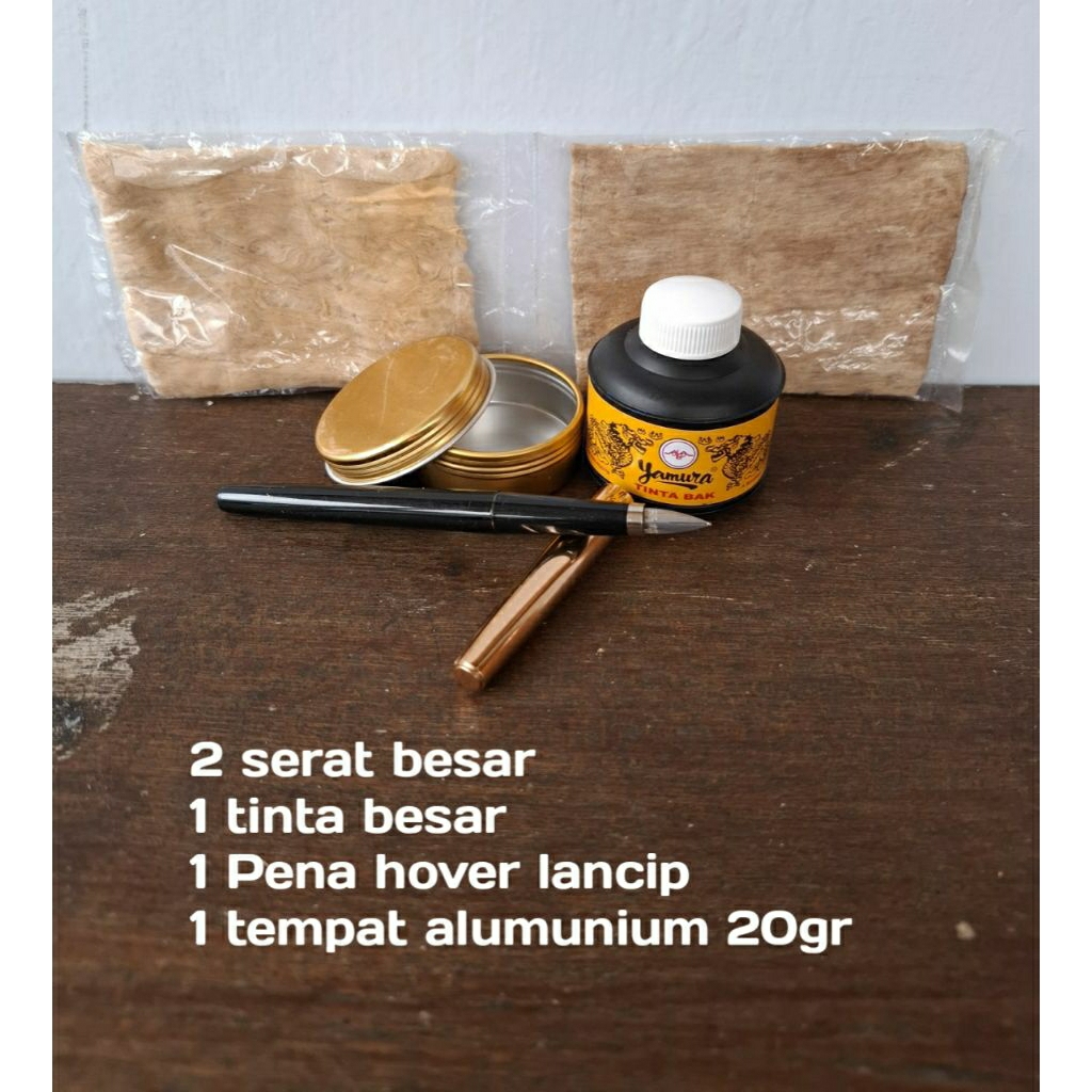 Jual satu set paket hemat peralatan menulis lengkap Pena kayu tutul ...